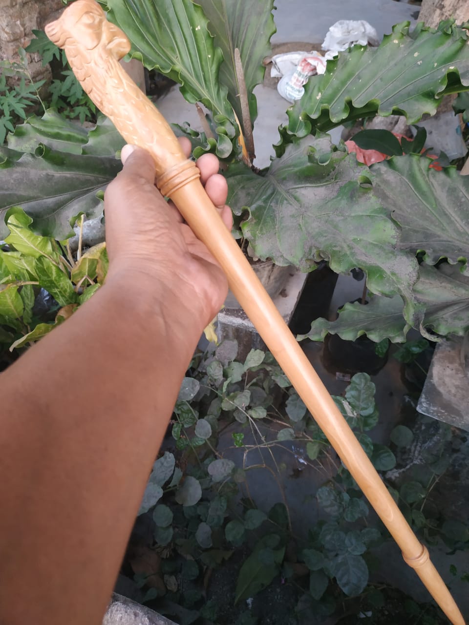 tongkat komando kayu CENDANA KERATON UKIR GARUDA RG 302 | Lazada Indonesia