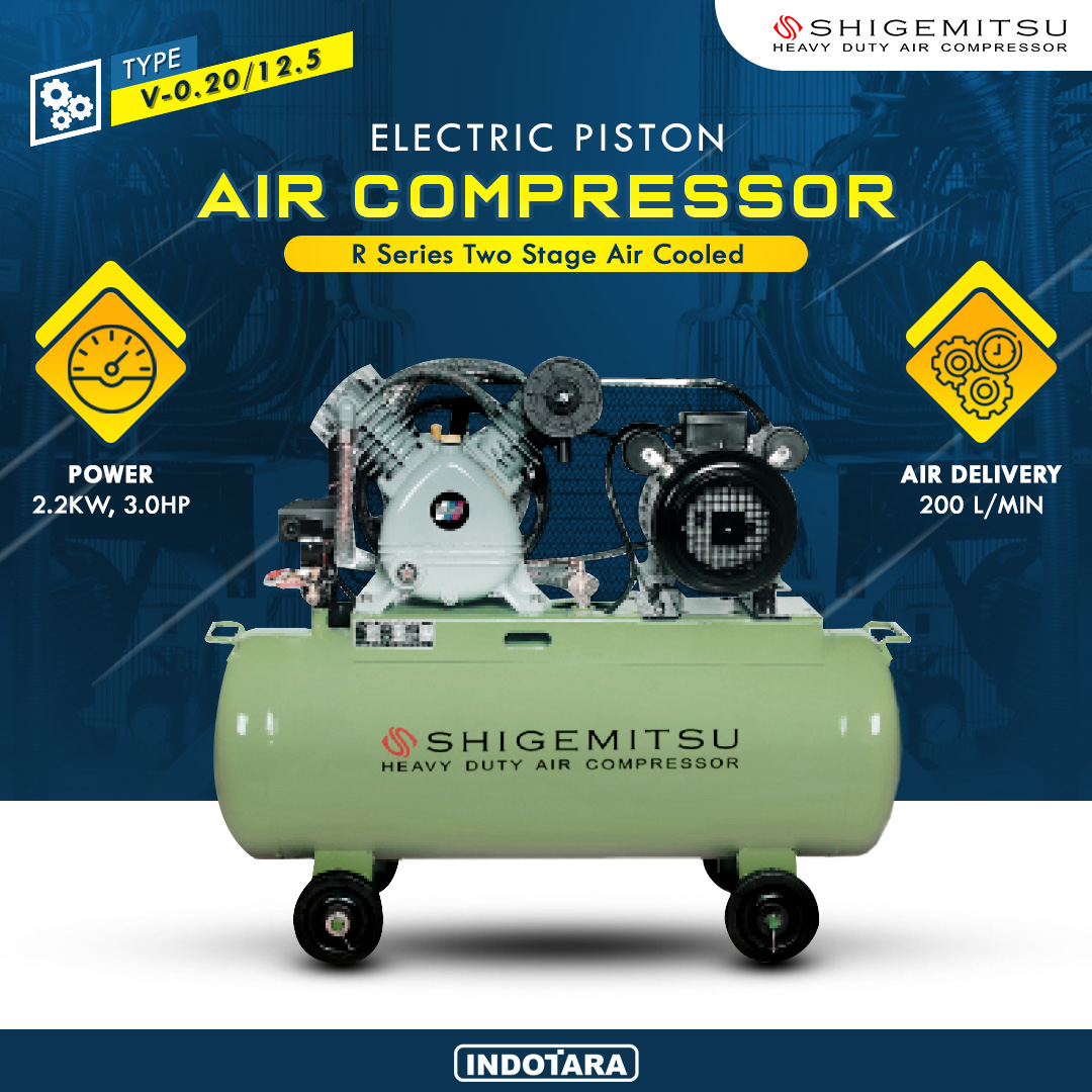 Kompresor Angin Listrik 3HP / 12 BAR 100L Shigemitsu | Lazada Indonesia