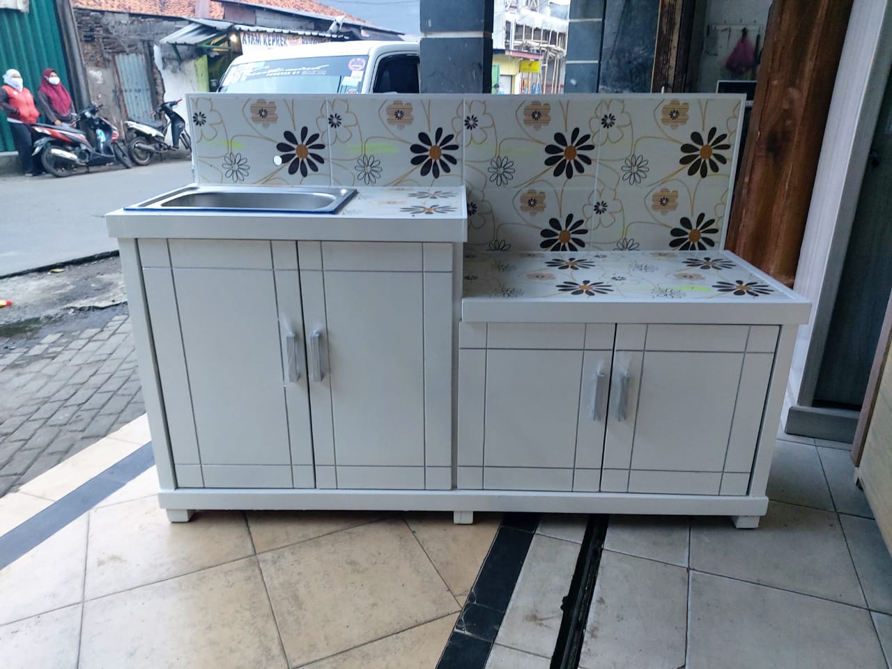 Rak Meja Kompor Lemari Dapur Bawah + Westafel 4 Pintu | Lazada Indonesia