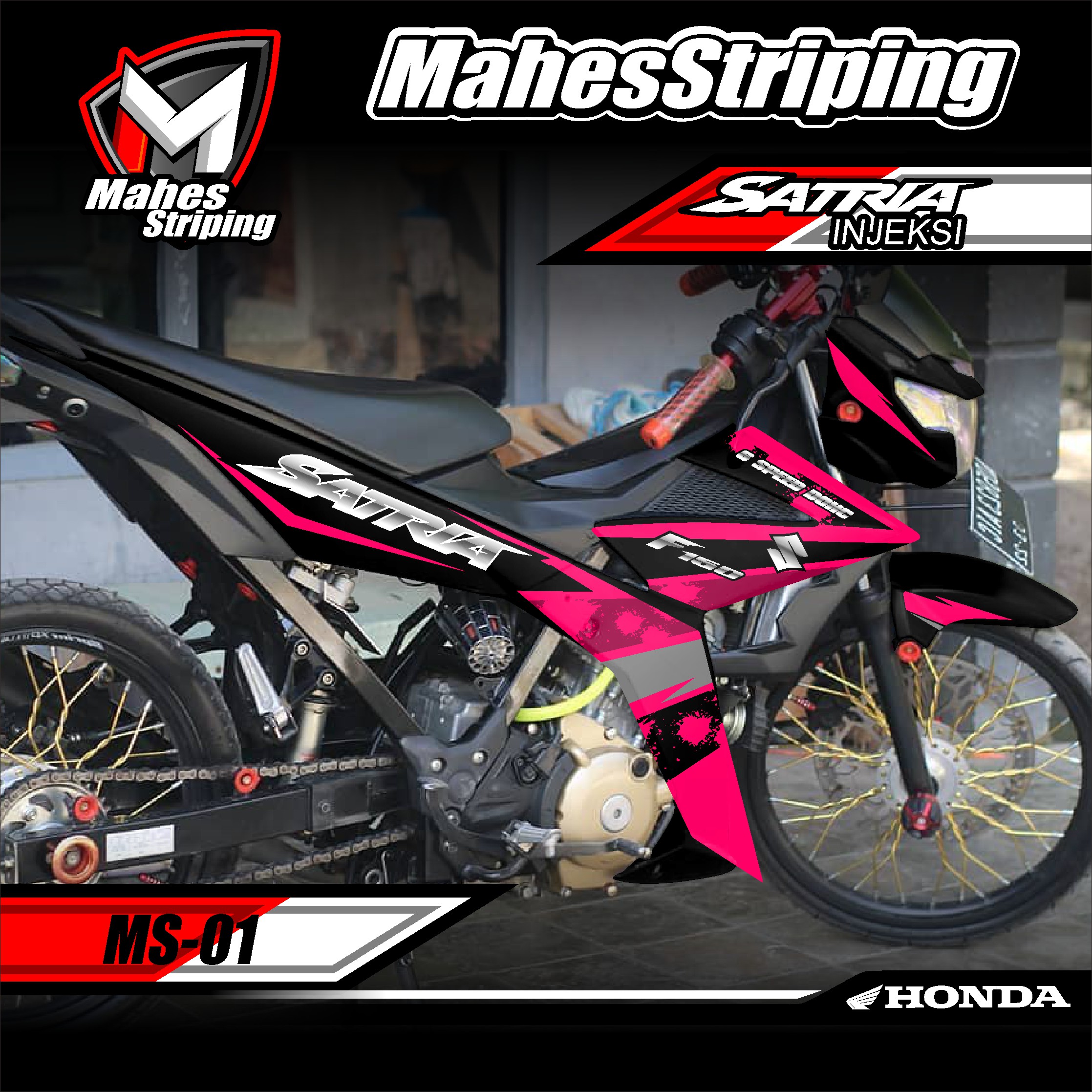 Stiker Striping Lis Variasi SATRIA FU FI 150 INJEKSI - Desain Racing MS ...
