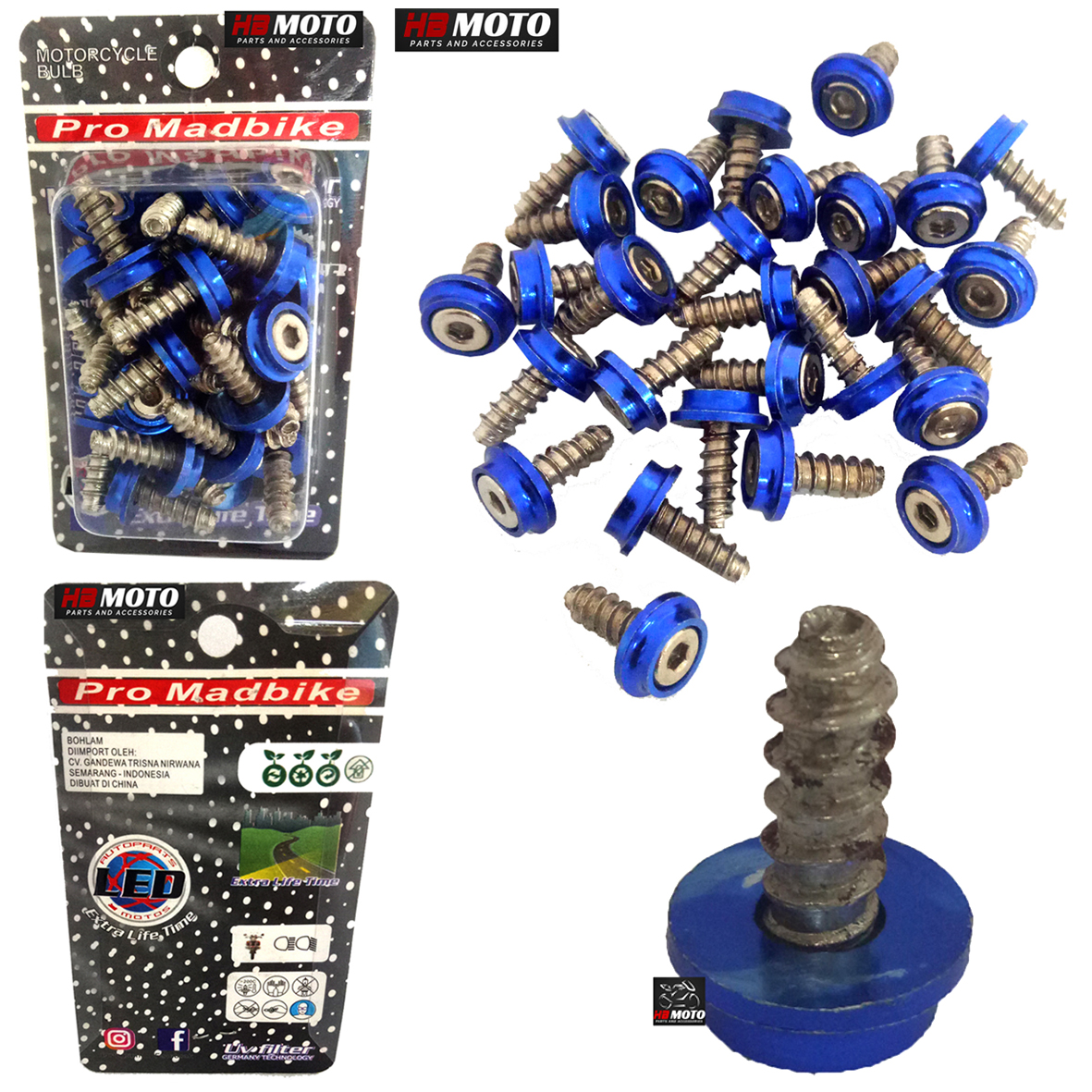 1 pack isi 30 Pcs Baut Cacing body Smua Yamaha / Sekrup Baut Cacing ...