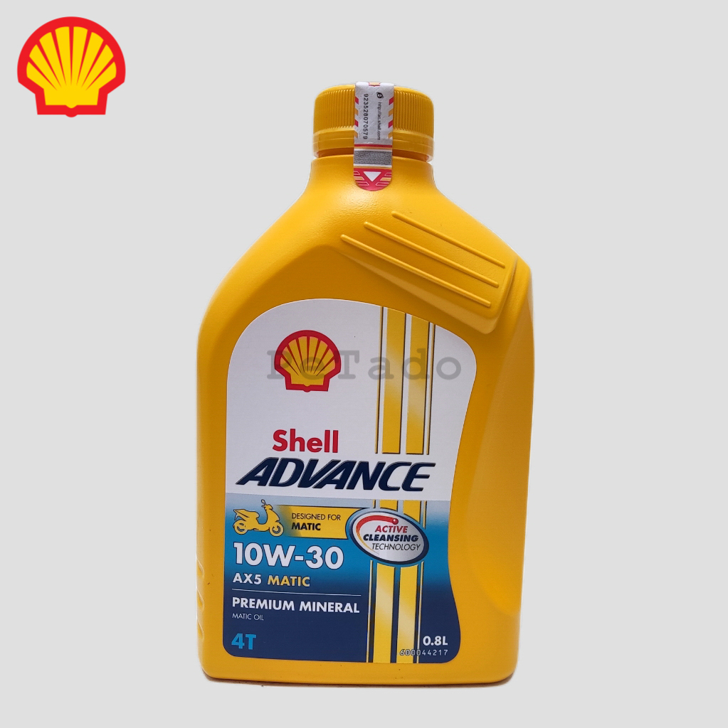 Oli Shell Advance AX5 MATIC 10W-30 API SL JASO MB 0.8 Liter | Lazada Indonesia