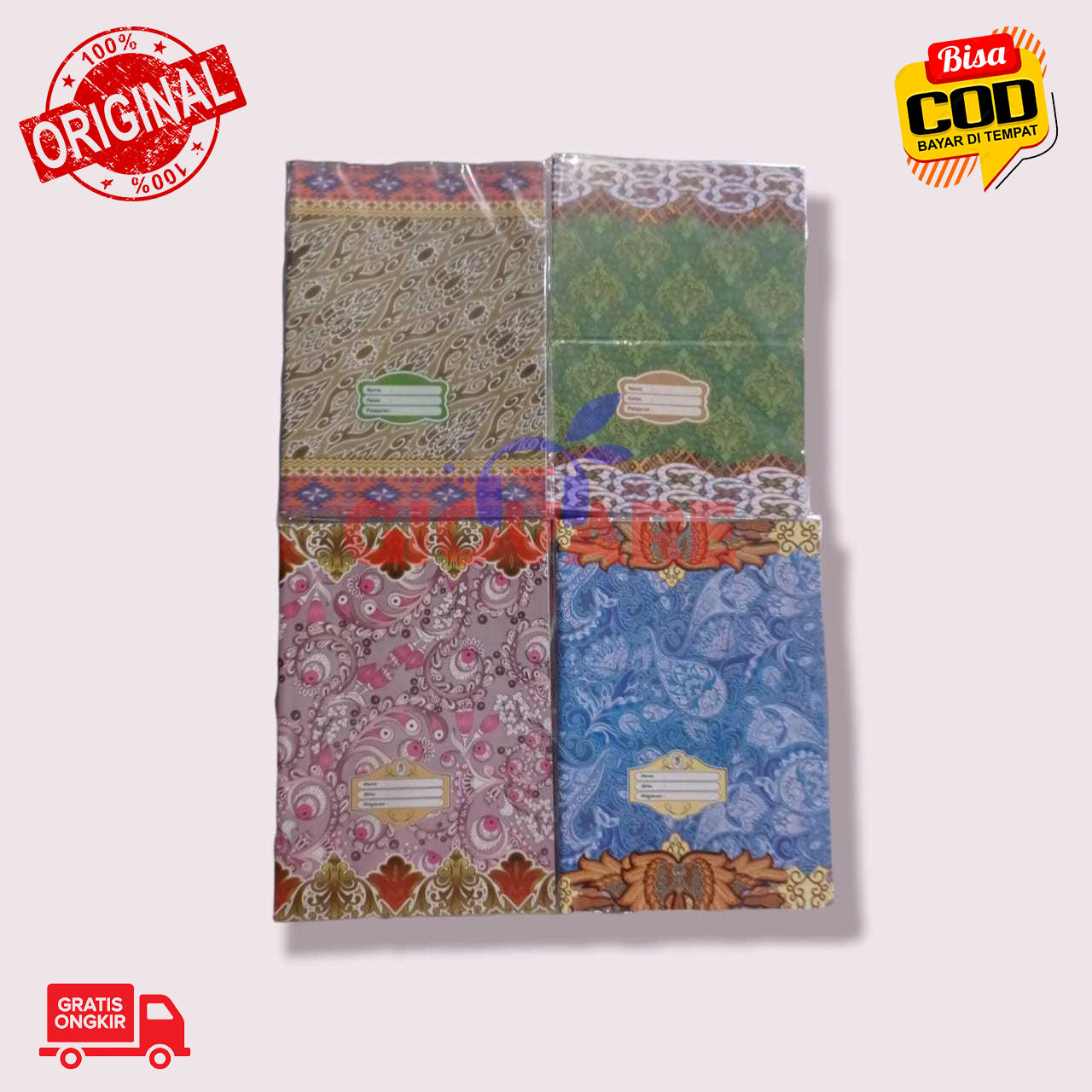 SAMPUL BUKU BATIK UKURAN BOXY | SAMPUL BUKU KERTAS MOTIF BATIK ...