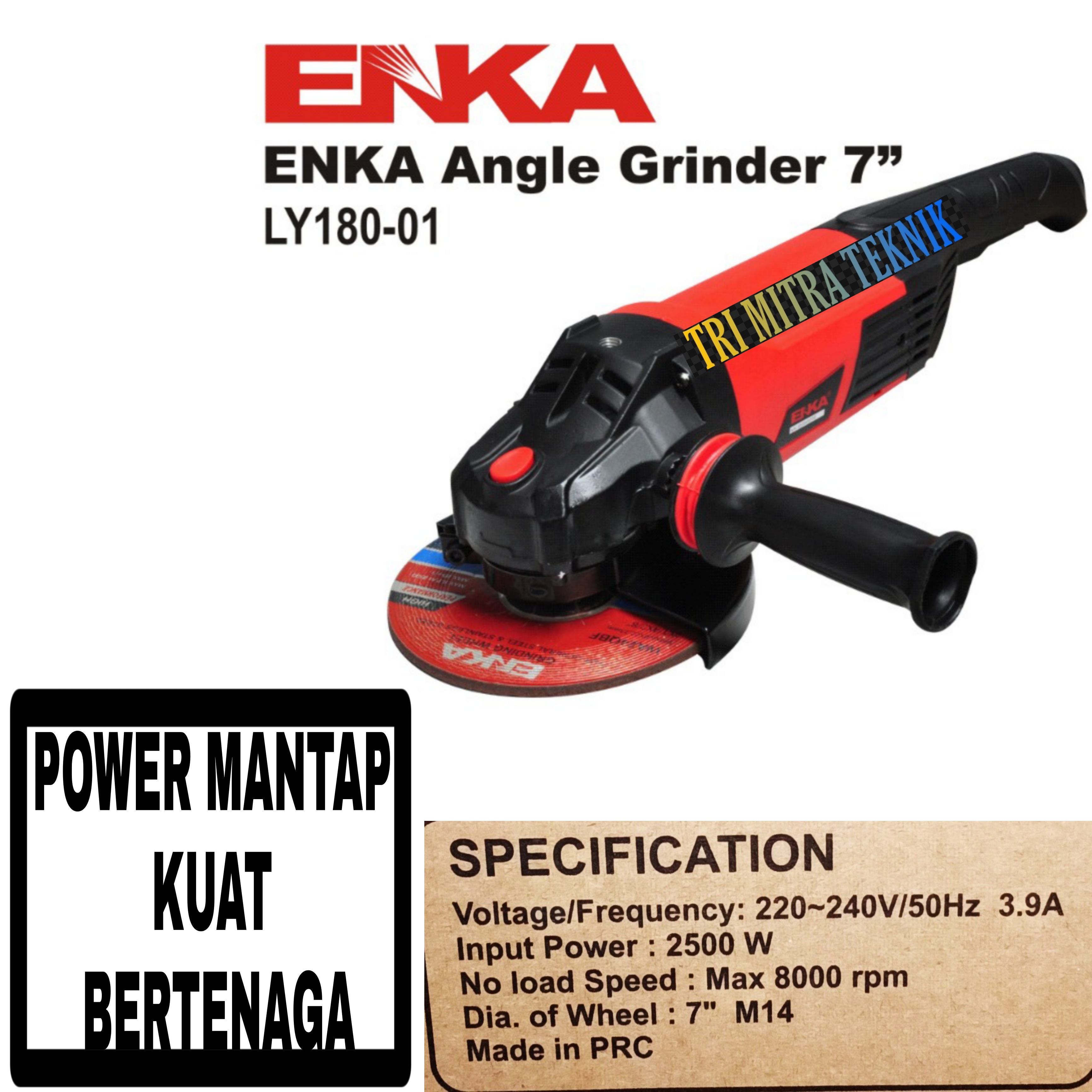 MESIN GERINDA ENKA 7 INCH TIPE LY180-01 POWER MANTAP KUAT DAN BERTENAGA ...