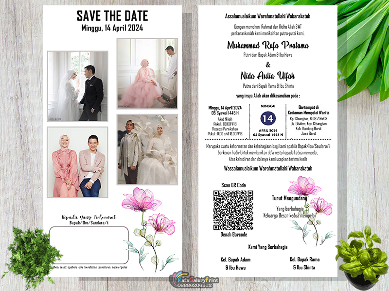 Undangan Pernikahan Timbal Balik (50 pcs) / Khitanan Murah | Lazada ...