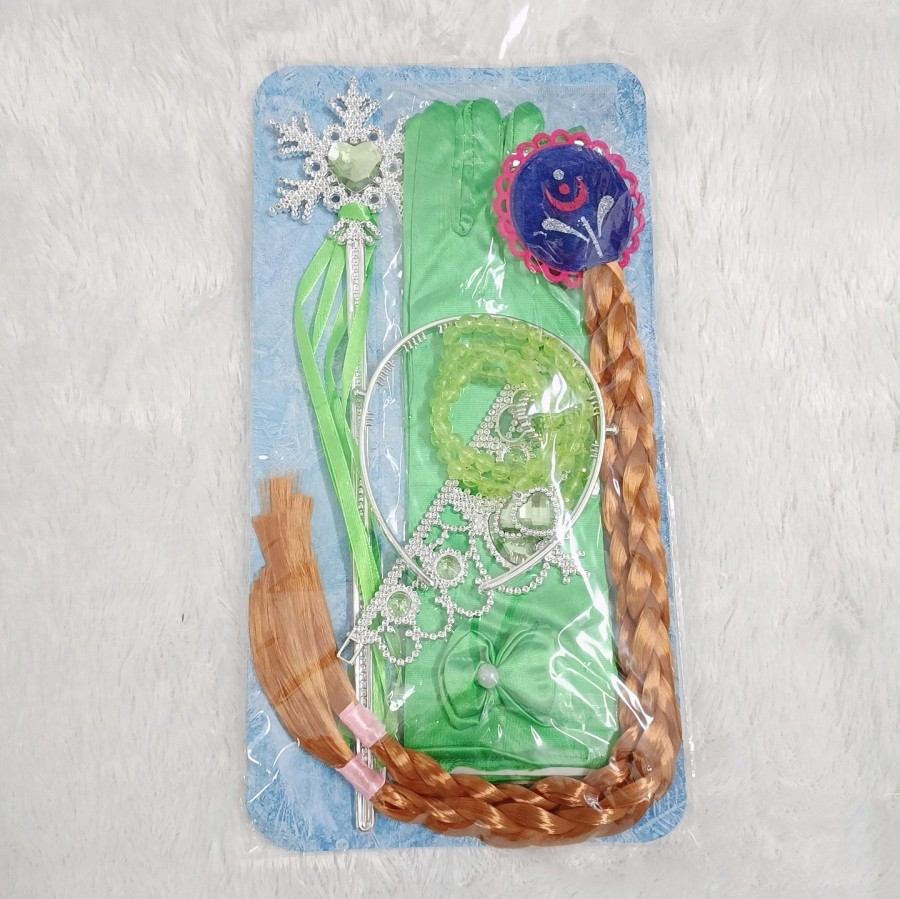 Bando Mahkota set 8 in 1 sarung tangan tongkat Frozen ELSA ANNA import ...