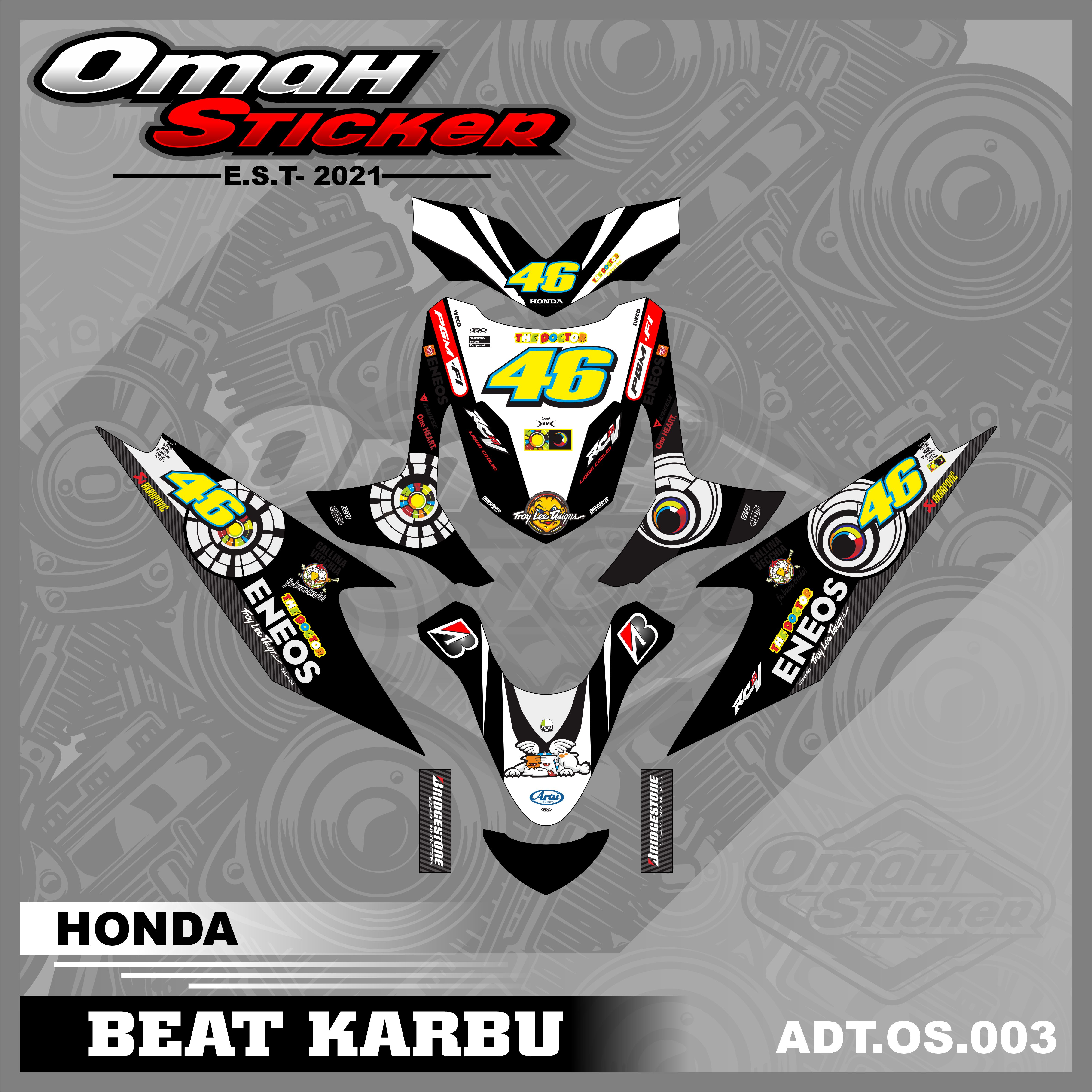 Sticker Striping Lis Variasi Full Body BEAT KARBU DESIGN. ADT. 003 ...