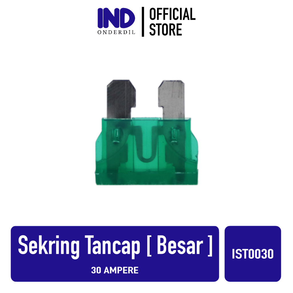 Sekring-Sekering-Sikring Tancap-Fuse Blade Besar 30 A-Ampere-30A Warna Hijau | Lazada Indonesia