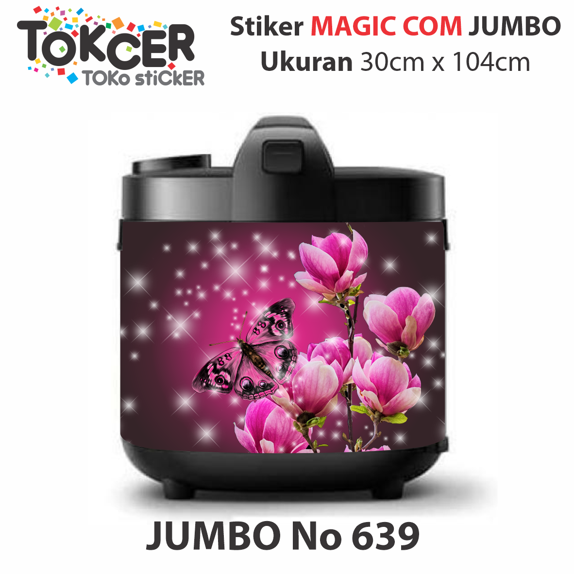 Stiker Kulkas/stiker Kompor/stiker Magicom Kupu-Kupu Bintang PINK ...