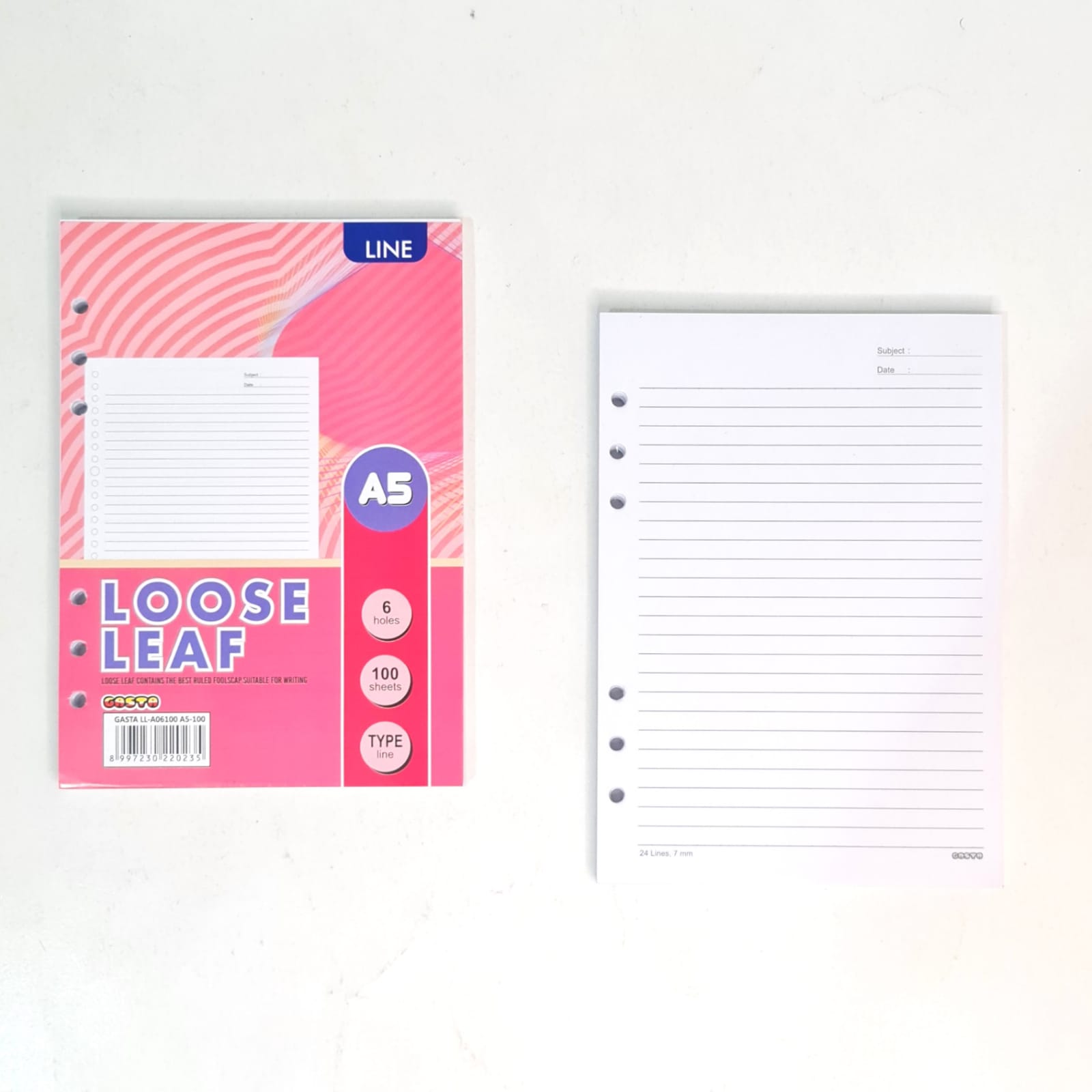 SOS Loose Leaf GASTA A5-100 6Ring Putih/Ketas Binder/Isi Binder ...