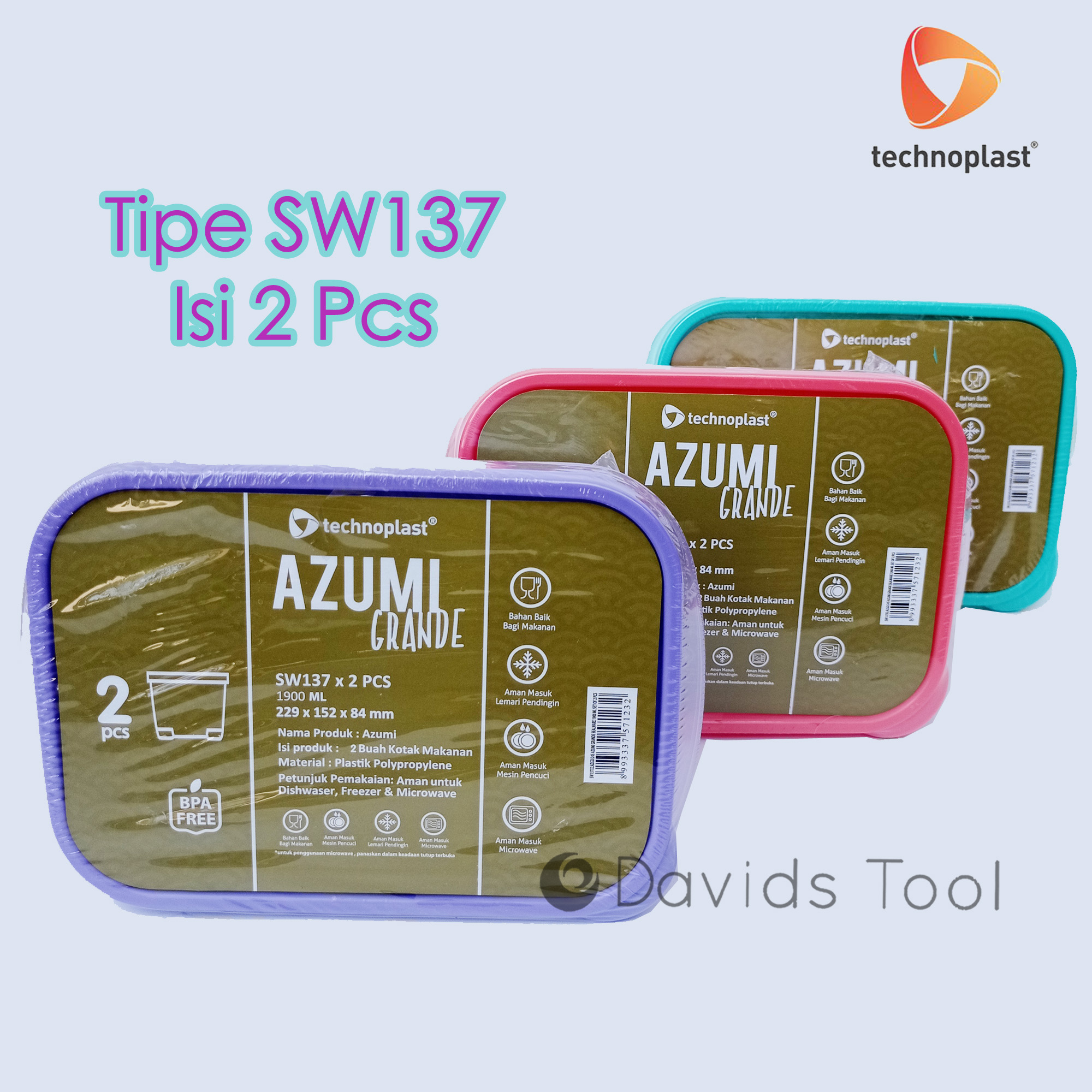 Kotak Makanan Toples Kulkas Set Plastik Food Container Azumi Grande ...