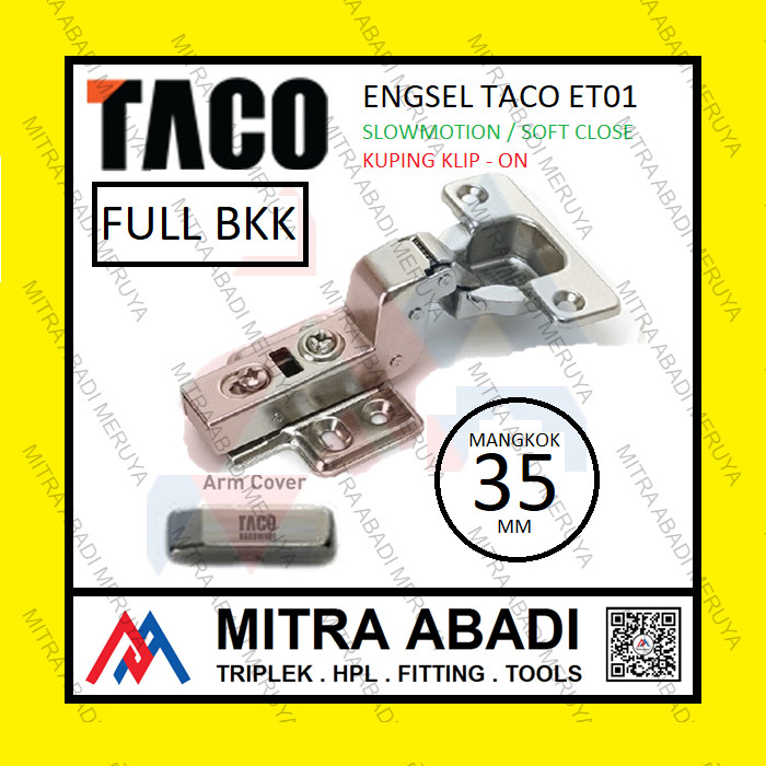 Engsel lemari TACO HPL engsel sendok TACO ET01 - C (Full Bkk.) | Lazada ...