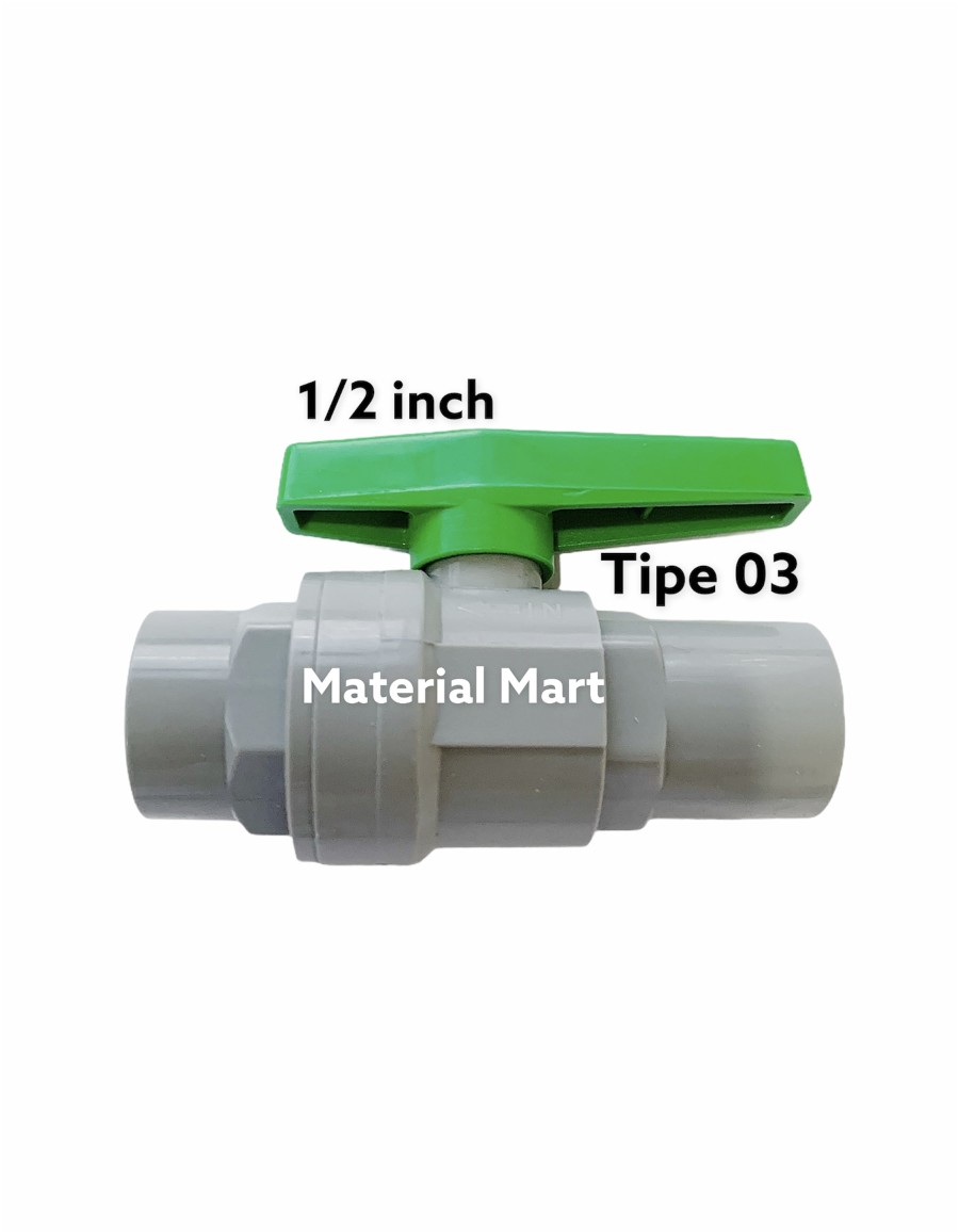Ball Valve 1/2 Inch PVC | Ball Valep | Stop Kran 1/2" | Stop Keran 1/2 ...