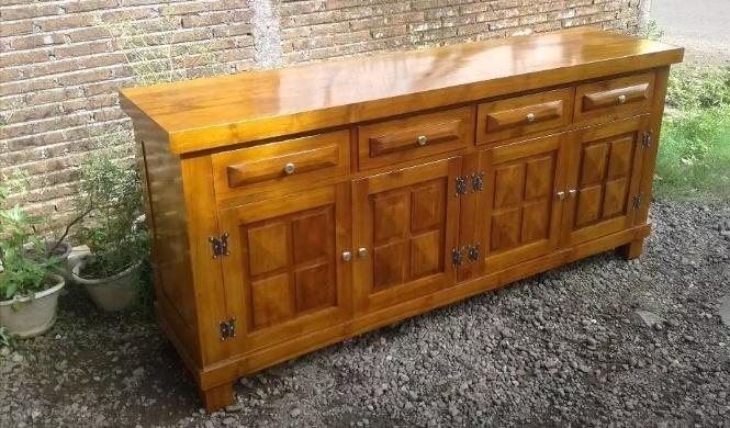 bupet tv minimalis kayu jati / bufet tv minimalis limas panjang 2 meter ...