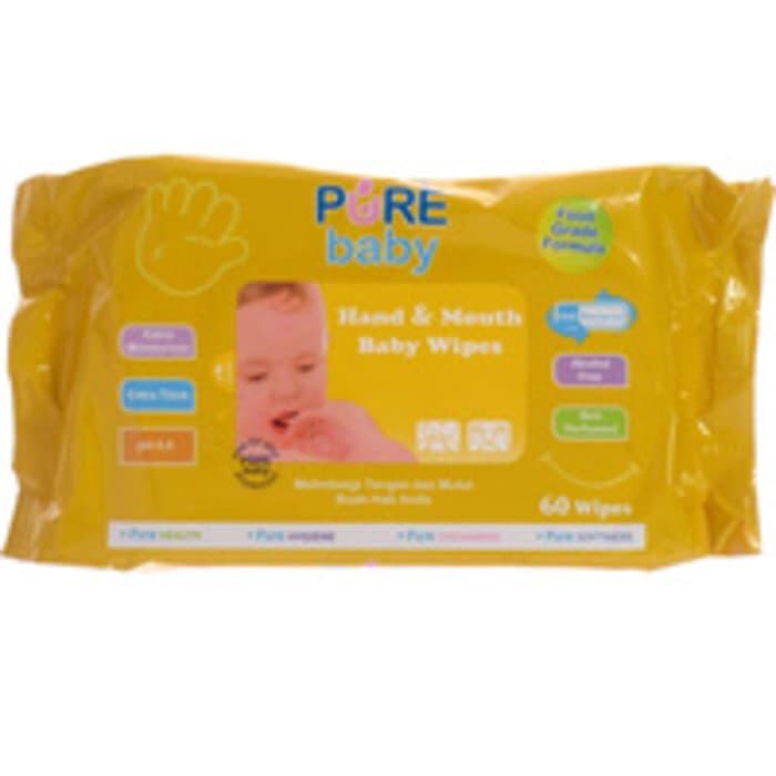 Pure Baby Wipes Hand & Mouth Orange 60s SATUAN Purebaby Tissue Basah ...
