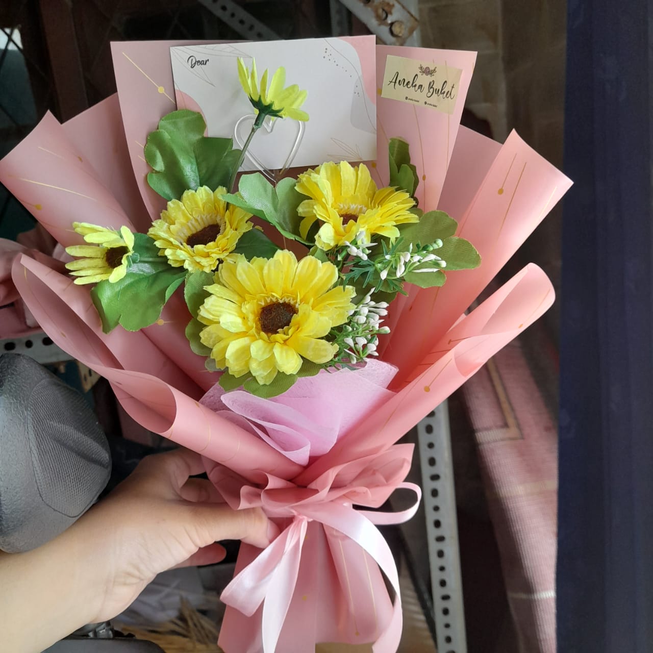 Ready HandBouquet Sun Flowers | Buket Bunga Matahari | Free Kartu ...