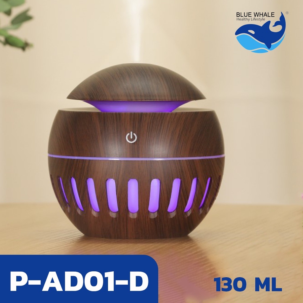 Humidifier Air Aromaterapi Diffuser Model Bulat Kecil Tekstur Kayu ...