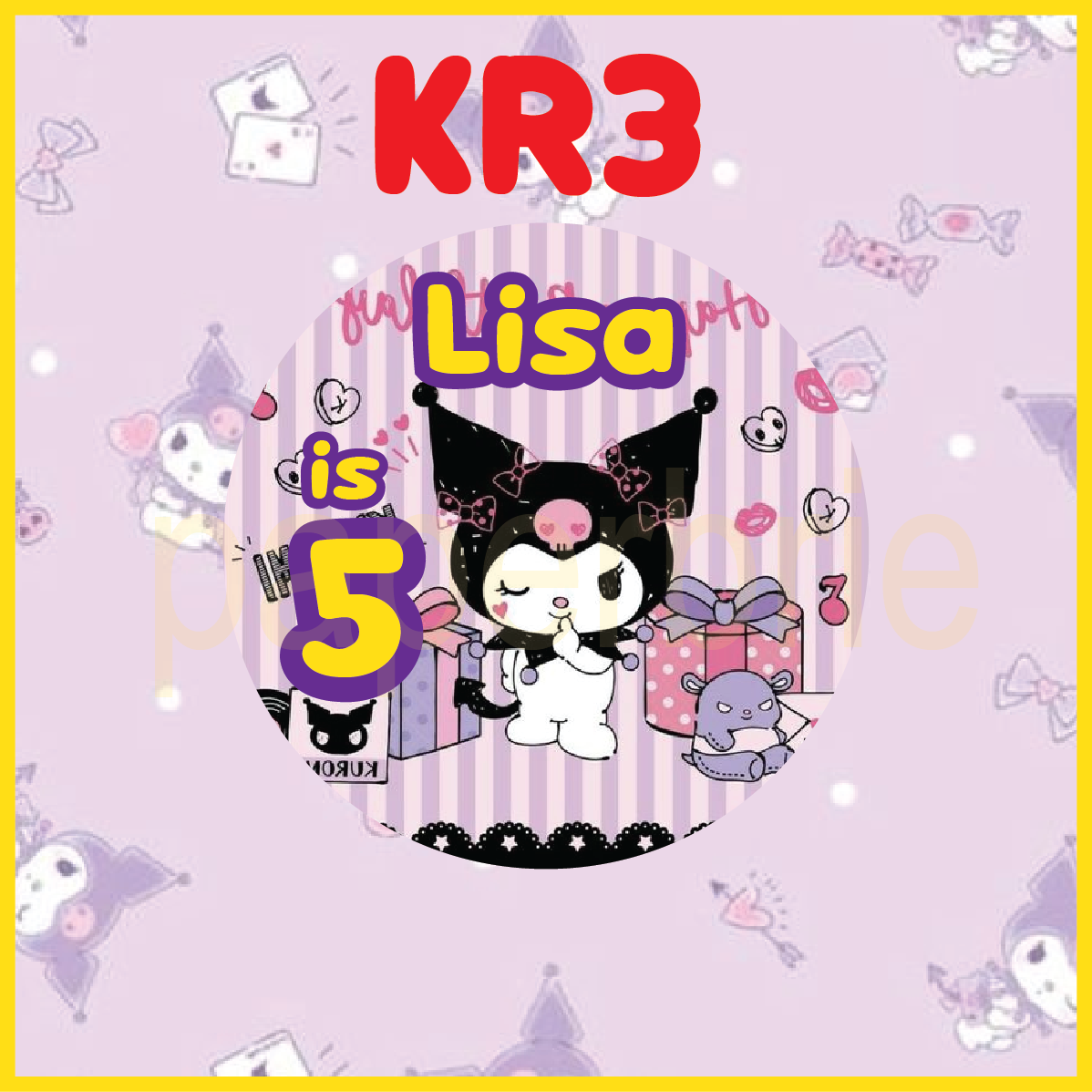 label stiker FANTASTIC KUROMI Ulang Tahun Anak - sticker birthday party ...