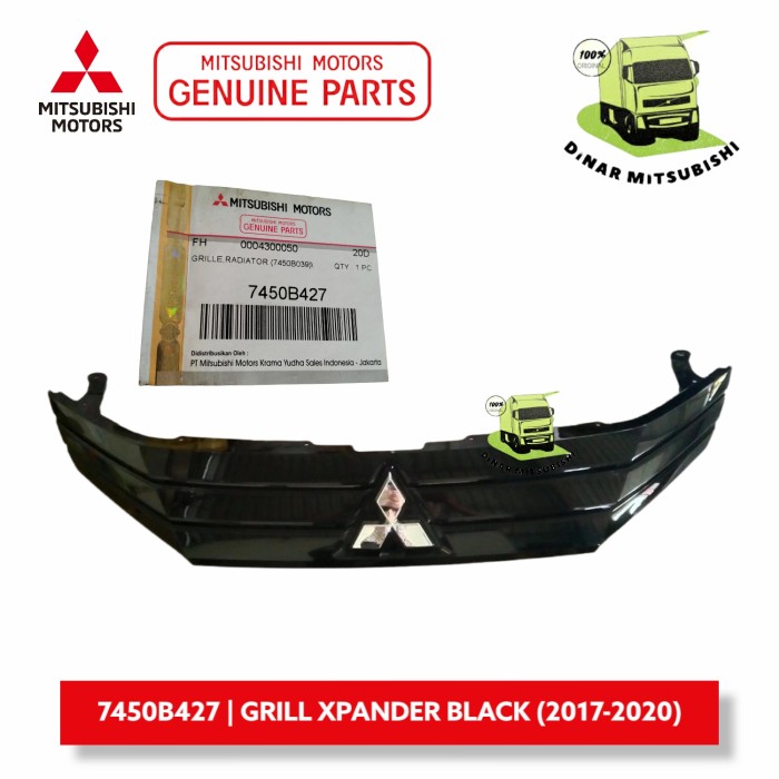 Grill Radiator Xpander Black 7450B427 Mitsubishi Original Grille Depan ...