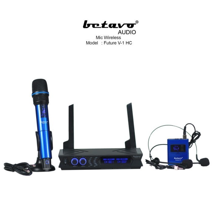 Microphone Wireless Betavo Future V1 Hc Mic Headset Clip On Genggam ...