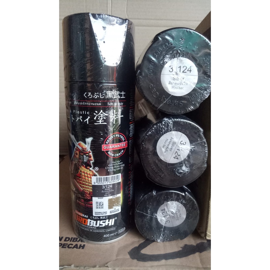cat semprot pilok pilox samurai silver 124 400ml silper silfer warna ...