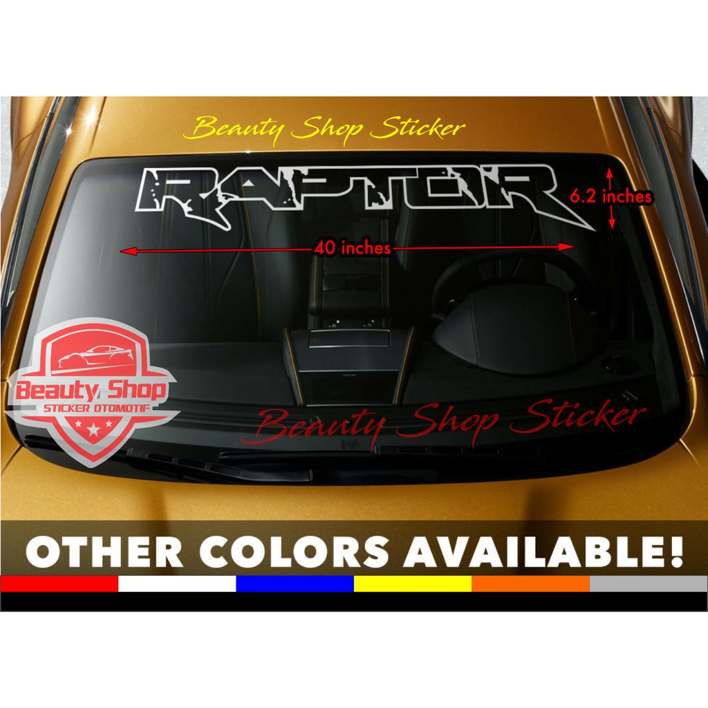 STICKER RAPTOR STIKER MOBIL FORD RANGER KACA DEPAN / BELAKANG | Lazada ...