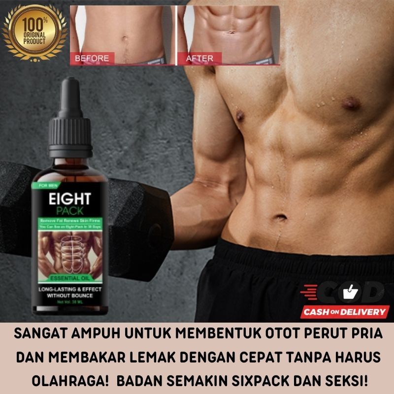Eight pack oil serum pembentuk otot perut six pack | Lazada Indonesia
