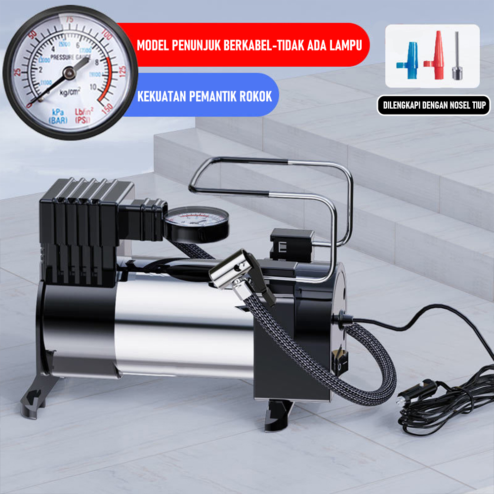 Kompresor Angin Listrik Kompresor Mini Pompa Ban Mobil Motor Elektrik ...