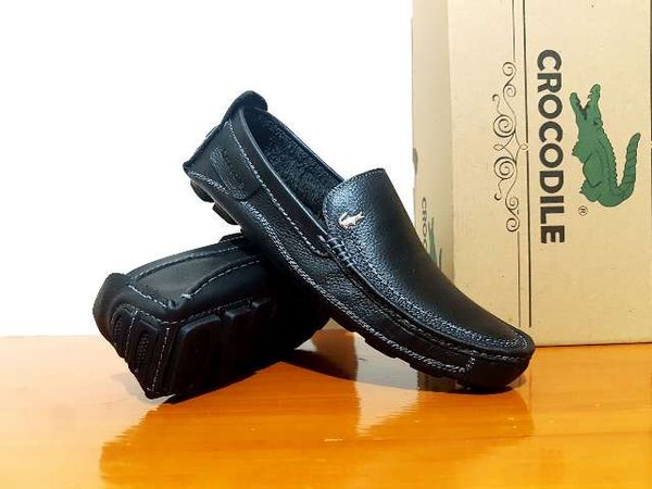 Sepatu Slip On Pria Crocodile Kulit Asli Sapi Tan Sepatu Formal Ringan ...