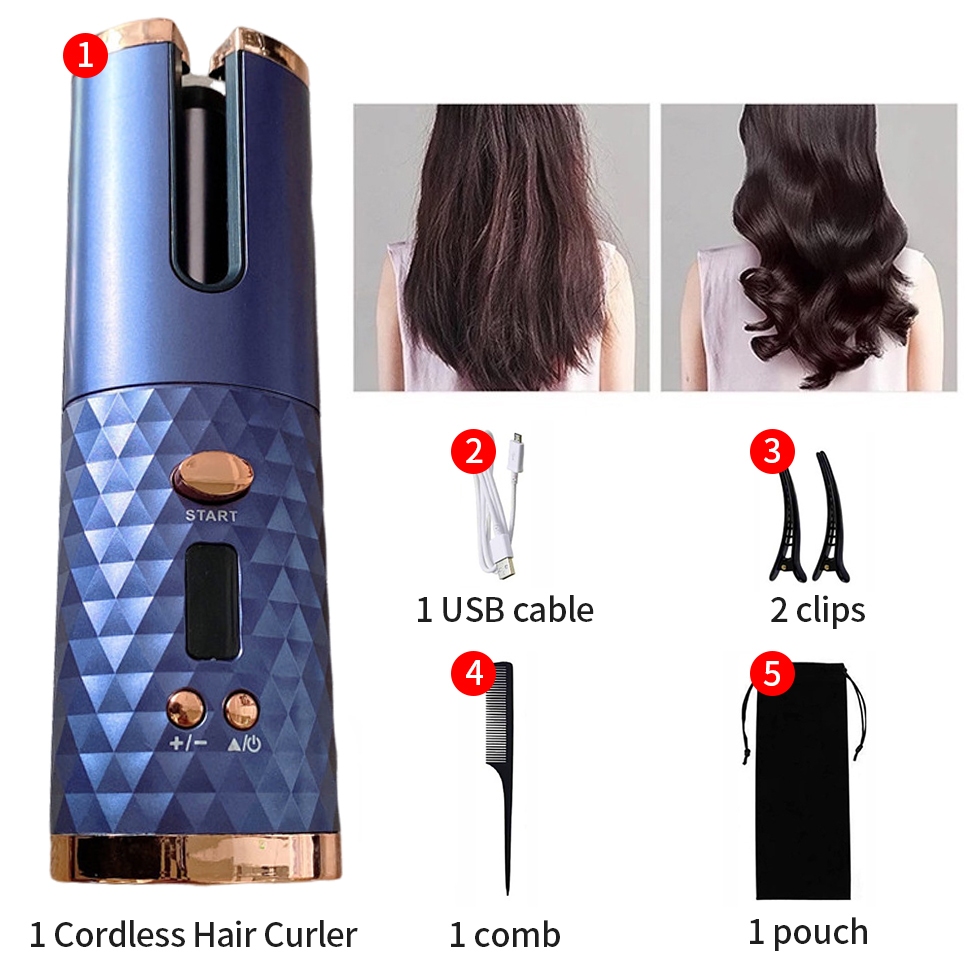 Epic Finds Cordless Automatic Hair Curler / Pengeriting rambut berputar ...
