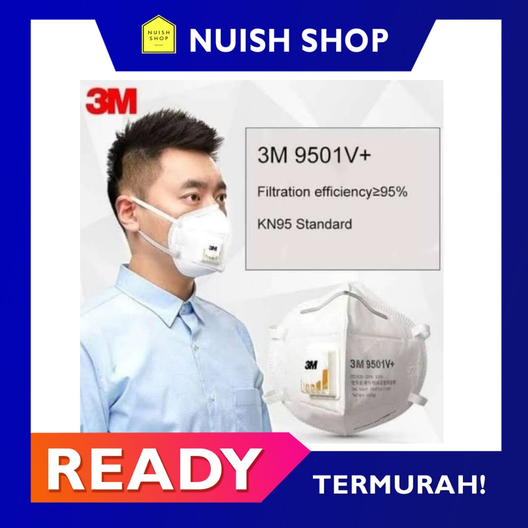 [ISI 10 PCS] Masker KN95 N95 3M 9501V+ Earloop Original 100% Earloop ...