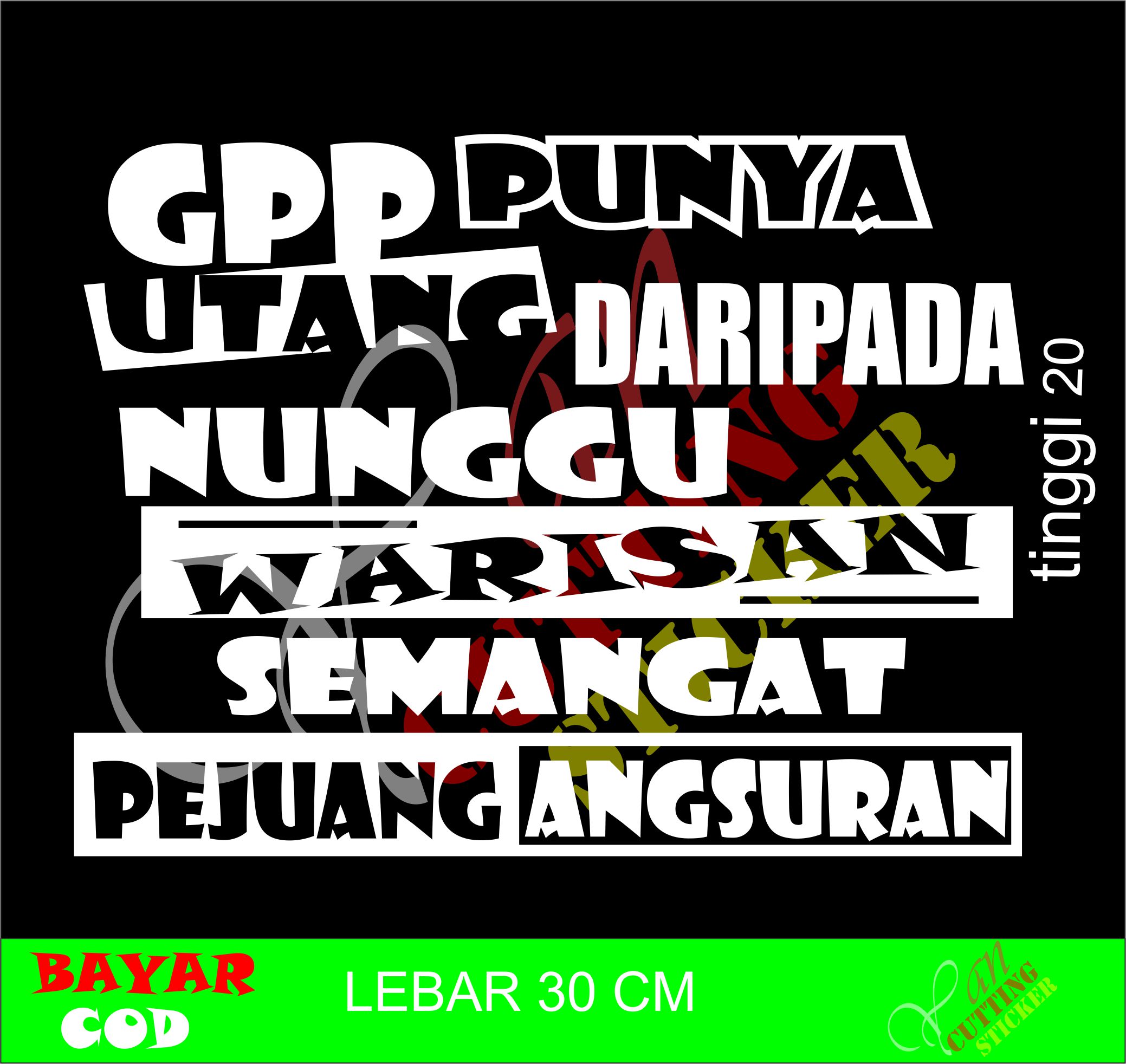 sticker keren tremurah sticker tulisan sticker kaca samping untuk semua ...