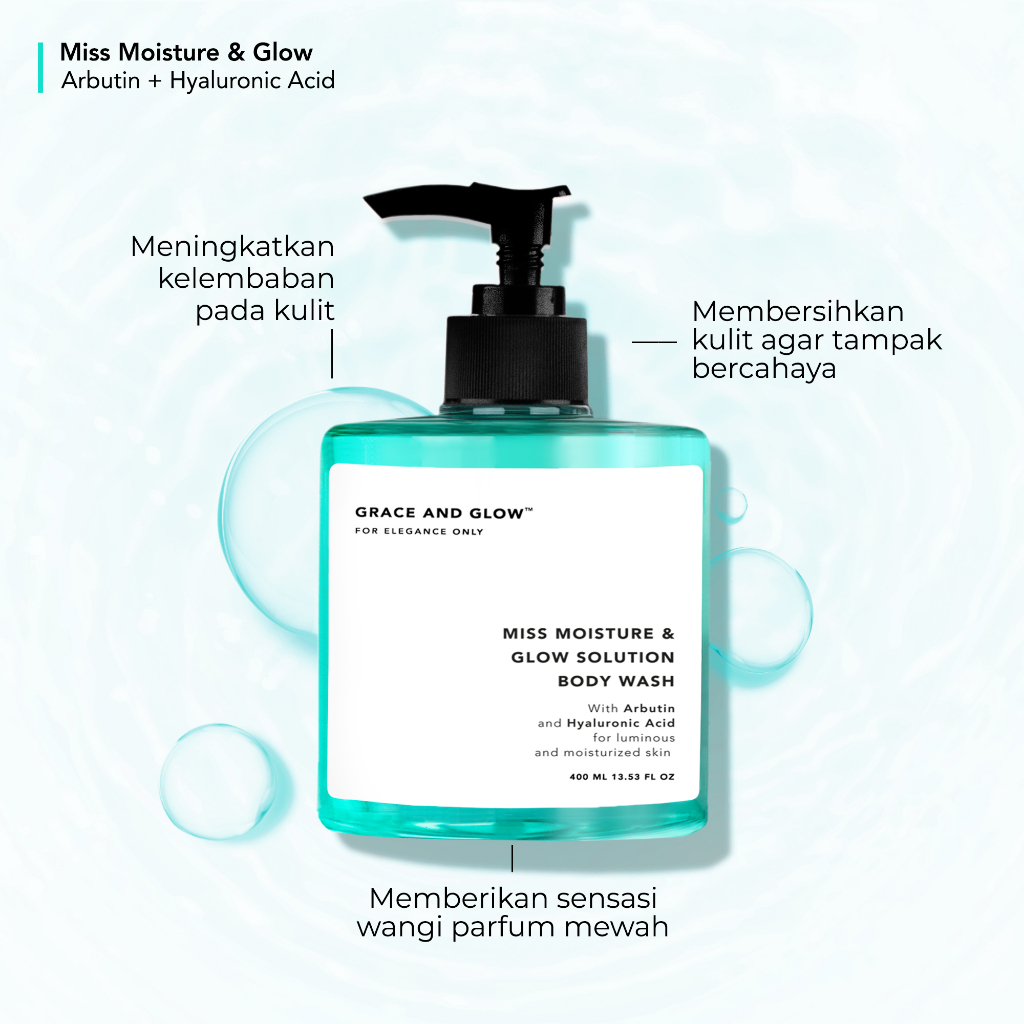 Grace & Glow Body Wash Scrub 2in1 Body Care Parfume Series Sabun Mandi ...