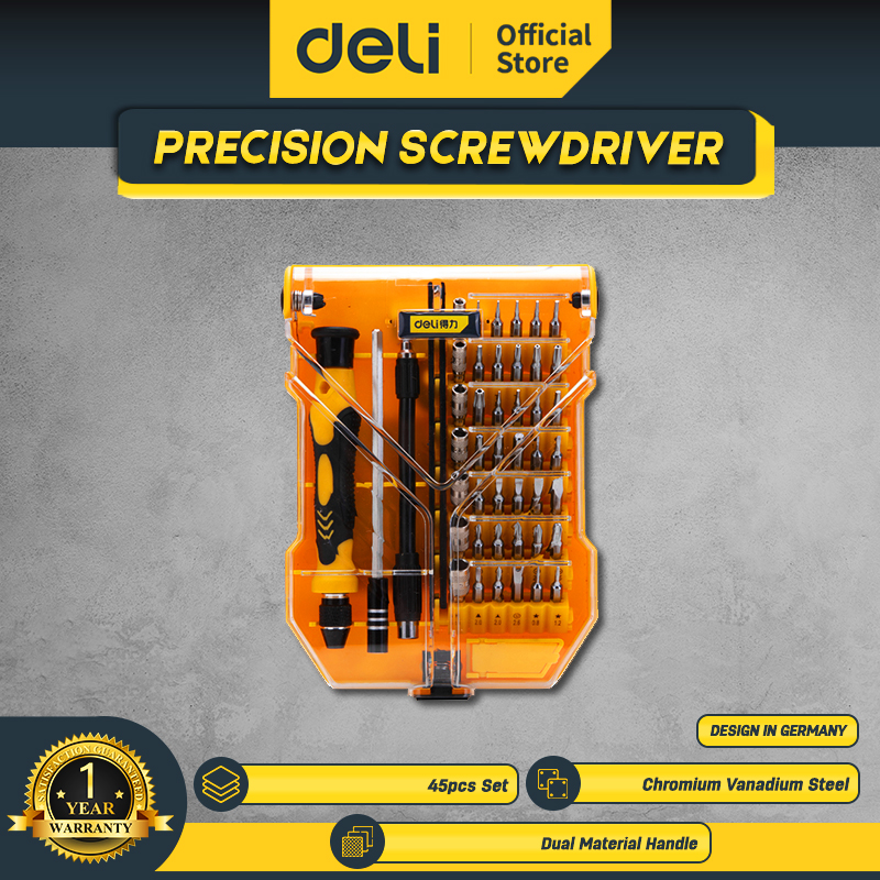 Deli Tools Obeng Presisi Set / Precision Screwdriver 45 pcs DL3545 ...