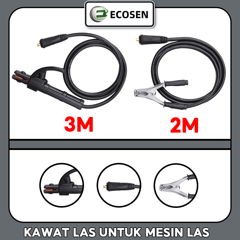 ECOSEN Kabel las set 2/3/5/10 meter/Welding Cable Set/Tang Las Kabel ...