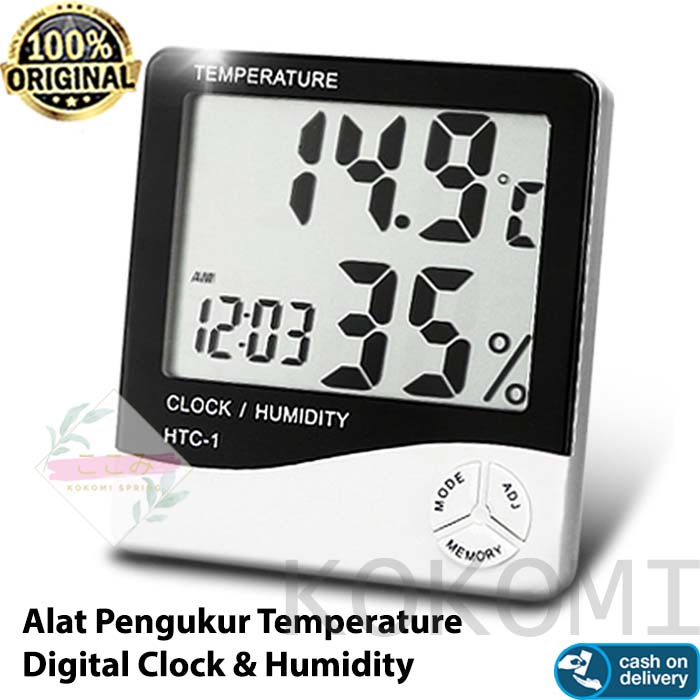 Taffware HTC-1 Thermometer Hygrometer Digital Alat Ukur Deteksi Suhu ...