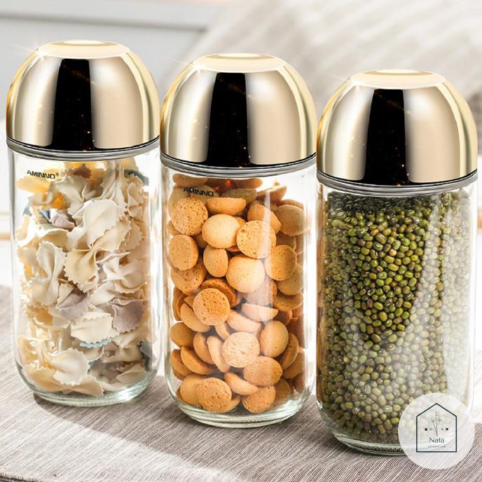 PROMO - TOPLES GOLD PENYIMPAN MAKANAN KACA / SEALED FOOD JAR MAKANAN ...