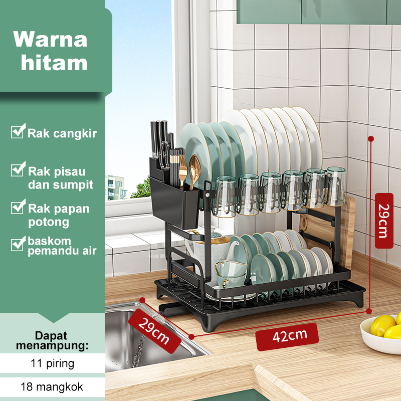 Rak Piring Dapur Stainless Steel Rak Peniris Rak Pengering Piring Rak ...