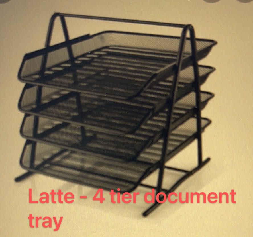 RAK DOCUMENT TRAY/ RAK DOKUMEN KERTAS 4 TINGKAT BESI,SHENAR | Lazada ...