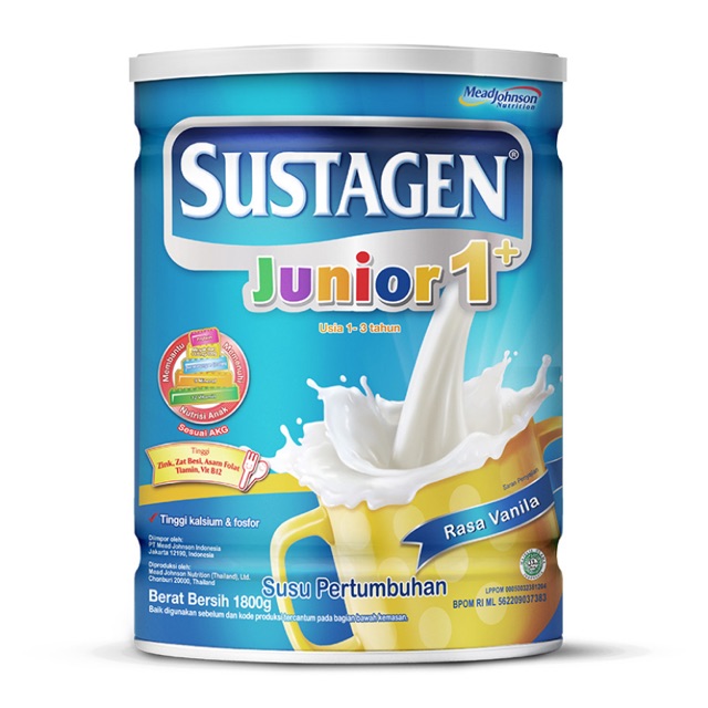 Susu Sustagen Junior 1+ Rasa Vanila 1800gr | Lazada Indonesia