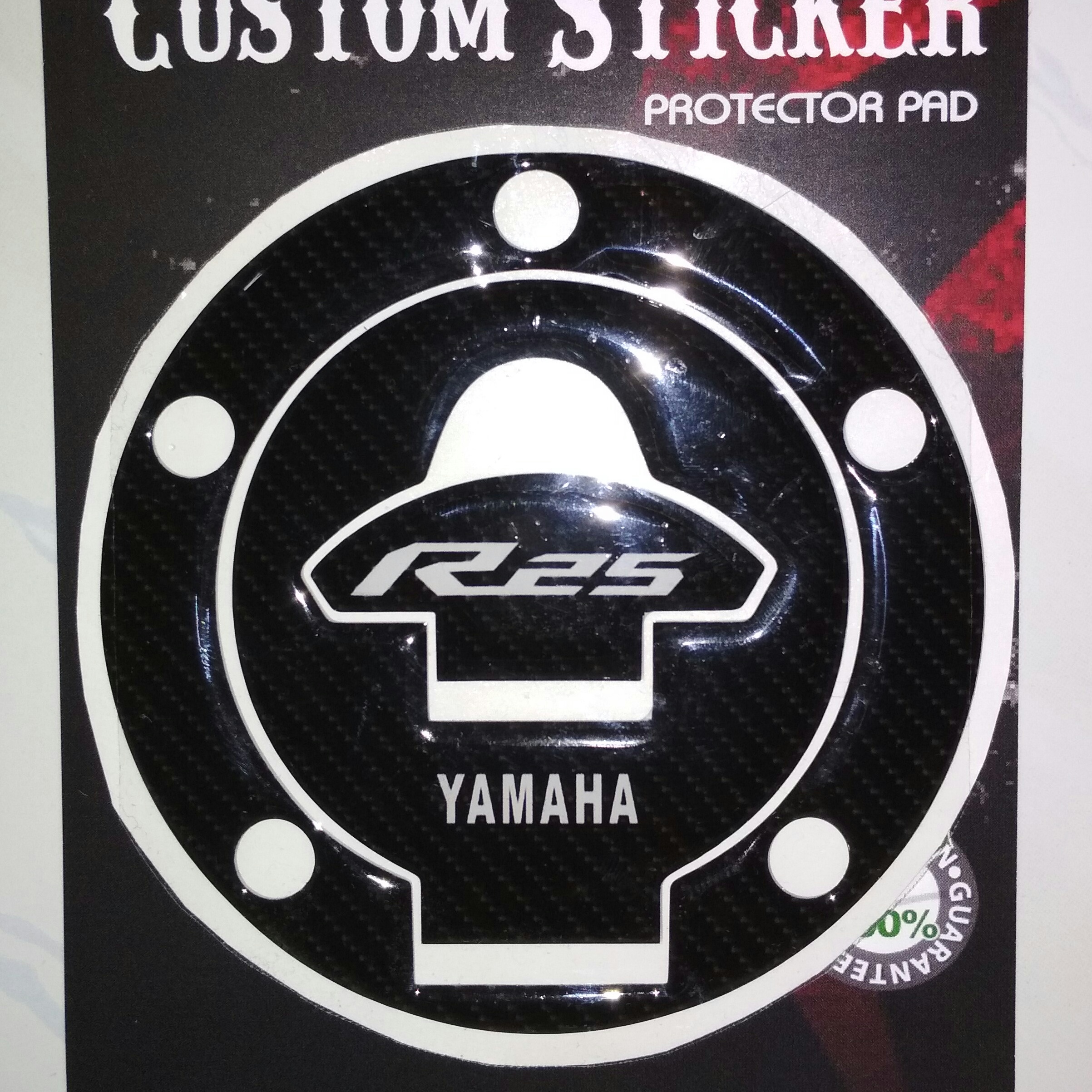 Stiker tutup tangki Yamaha R25 Timbul hitam carbon | Lazada Indonesia