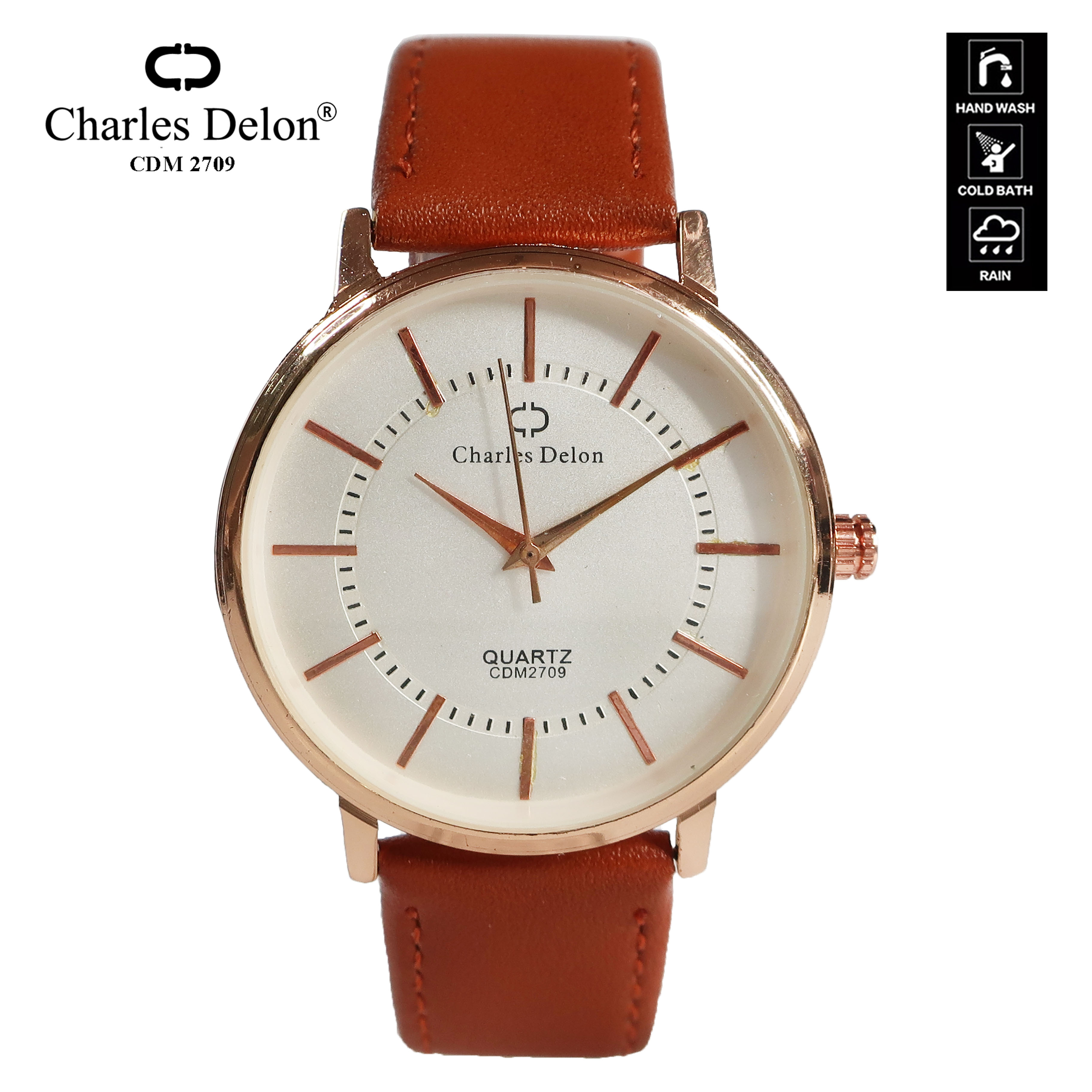 Jam Tangan Kulit Charles Delon Original Bonus Kotak CDM 2709 | Lazada ...