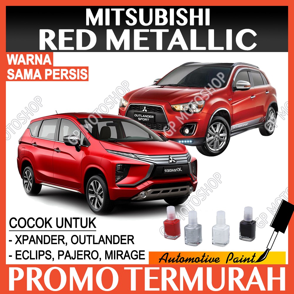 MITSUBISHI RED METALLIC CAT OLES PENGHILANG BARET MOBIL LECET MERAH ...