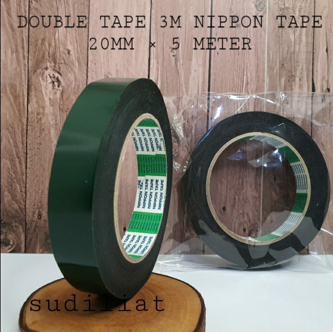 ISOLASI DOUBLE TAPE BOLAK BALIK HIJAU FOAM NT DOBEL TAPE 20mm x 4,5mm | Lazada Indonesia