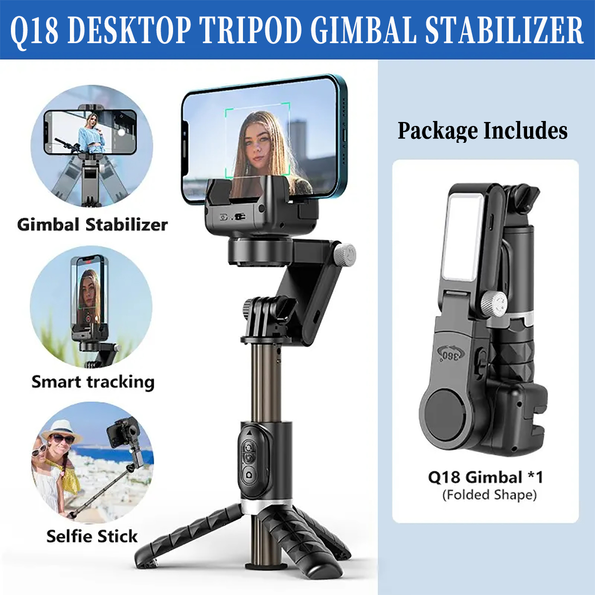 Epic Finds -Q18 Gimbal Stabilizer Handphone Gimbal Hp Stabilizer ...