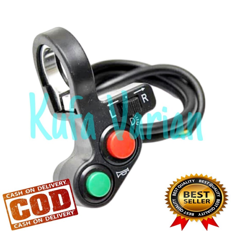 Saklar Kiri 2 Tombol Motor Universal Variasi - Dim - Klakson - Sen sein ...