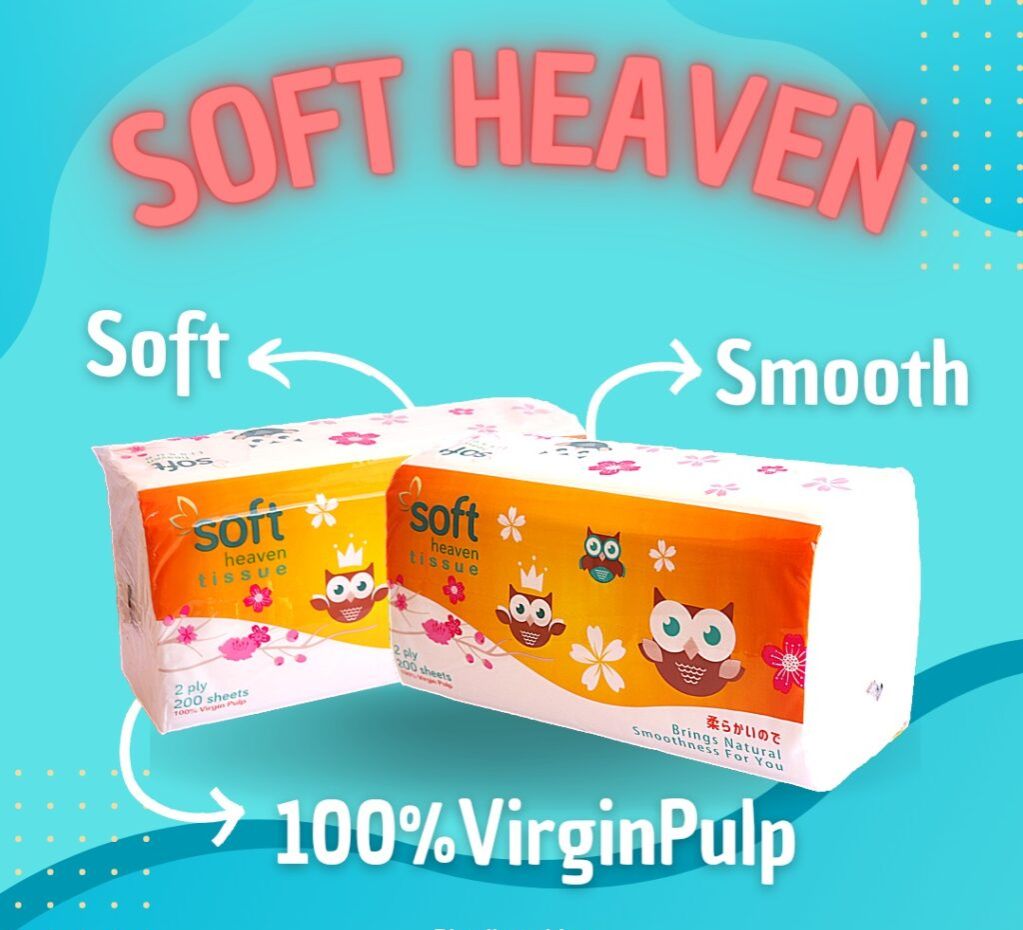 SOFT Heaven Tissue 200 Sheets - 2 ply | Tisu wajah | tisu serbaguna ...