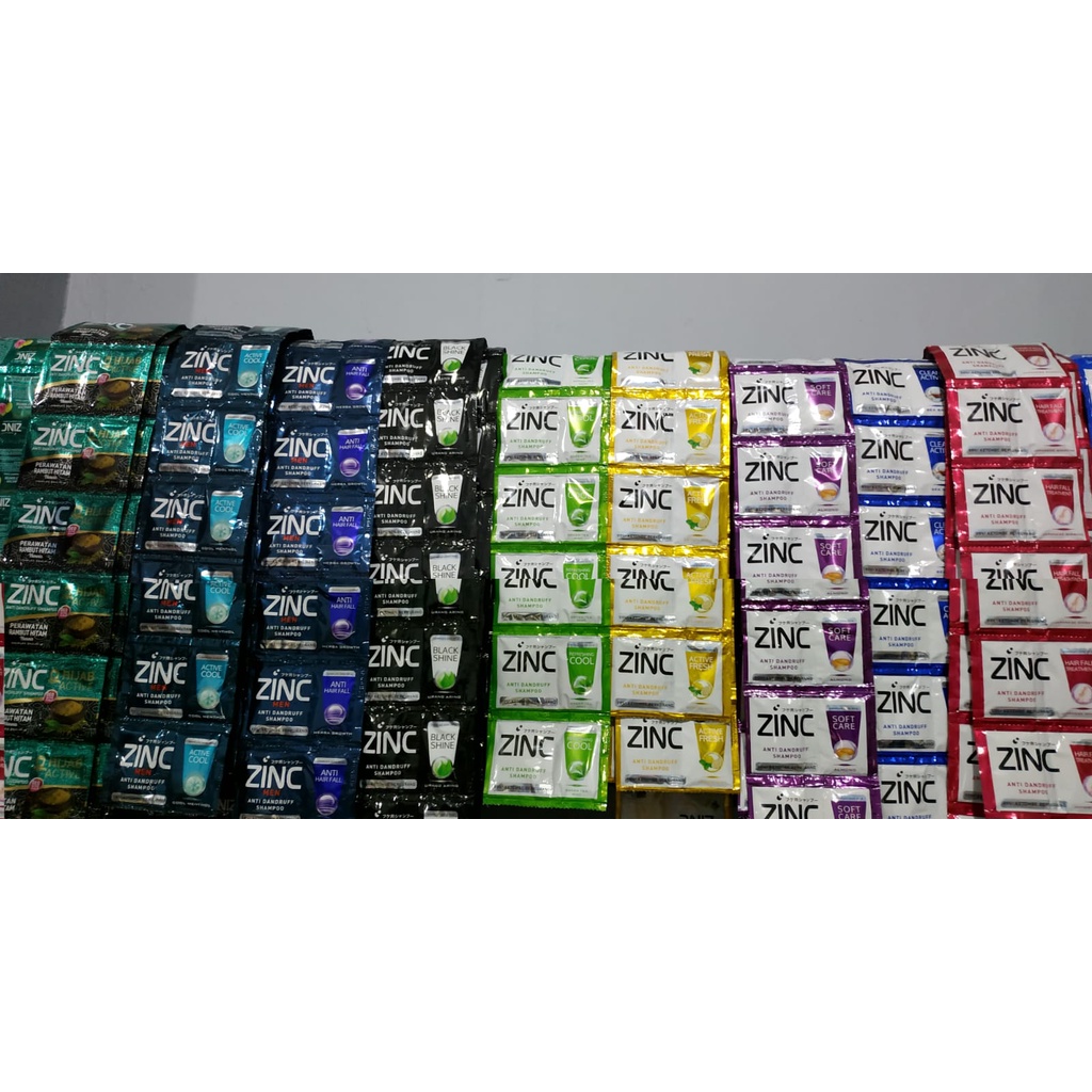 Zinc Shampoo Sampo 9 ml 1 Renceng 12 Sachet All Variant | Lazada Indonesia