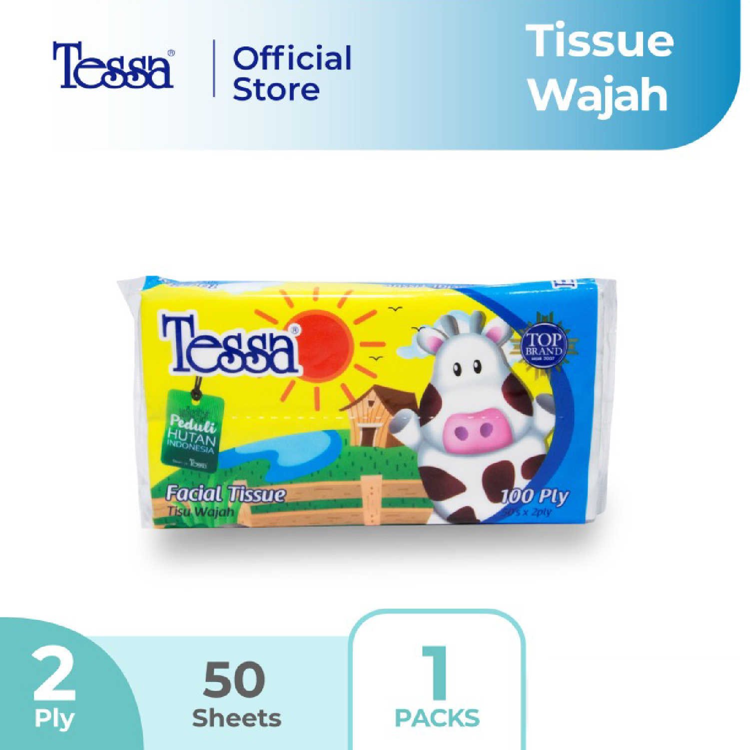Tessa Travel Pack Facial Tissue 50 Sheets 2ply | Lazada Indonesia