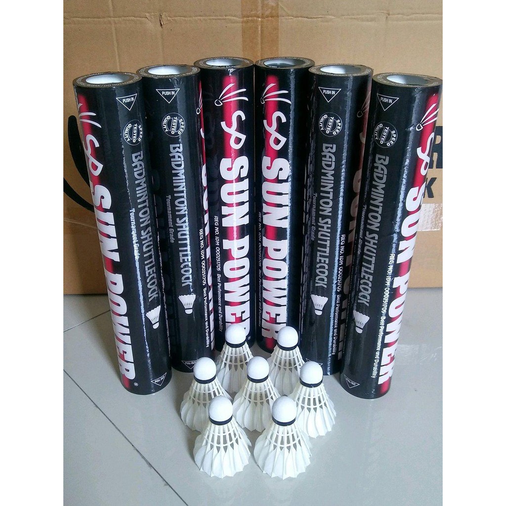 Shuttlecock Sun Power Badminton Kok Bulu Tangkis Original | Bola Raket ...
